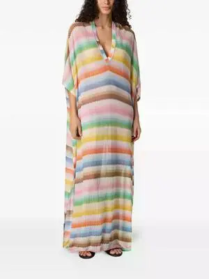 Missoni V-neck Zigzag-motif Cover-up - Neutrals