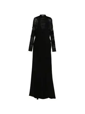 Christopher Esber Ruched Long-sleeve Midi Dress