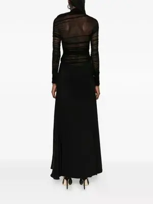 Christopher Esber Ruched Long-sleeve Midi Dress