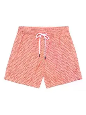 BARBA NAPOLI Printed Swim Shorts - Red