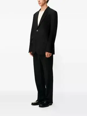AMI Paris New Wool Straight Single Breasted Jacket - Black