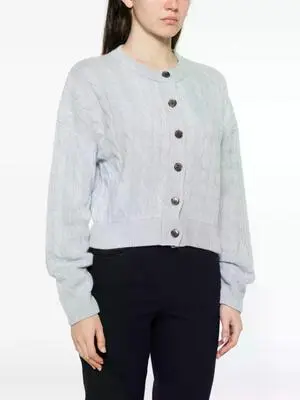 LISA YANG Cassie Cable-knit Buttoned Cardigan