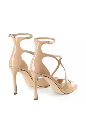 JIMMY CHOO Azia 95 Patent Leather Heeled Sandals