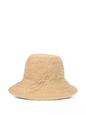 Helen Kaminski Raffia Hat With Bow Detail