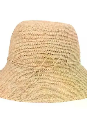 Helen Kaminski Raffia Hat With Bow Detail