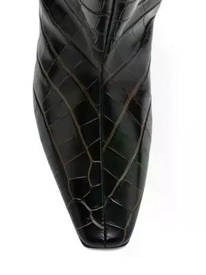 TOTEME Croc-embossed Knee-high Boots