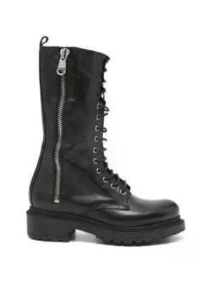 METISSE Zip-embellished Lace-up Boots - Black