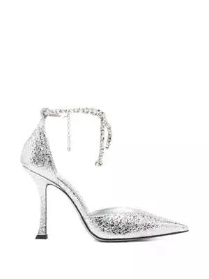 JIMMY CHOO Stevie Metallic Heeled Pumps