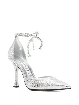 JIMMY CHOO Stevie Metallic Heeled Pumps