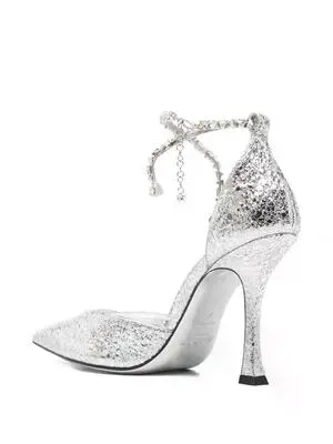 JIMMY CHOO Stevie Metallic Heeled Pumps