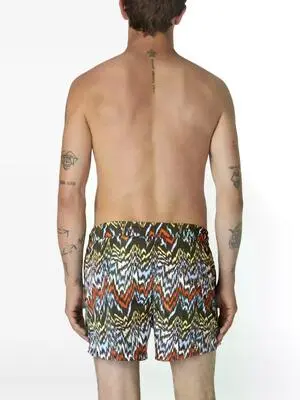 Missoni Zigzag-pattern Swim Shorts - Black