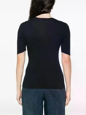 P.a.r.o.s.h Ribbed Short-sleeve T-shirt - Blue