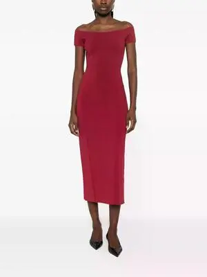 JOSEPH Foin Off-shoulder Midi Dress - Red