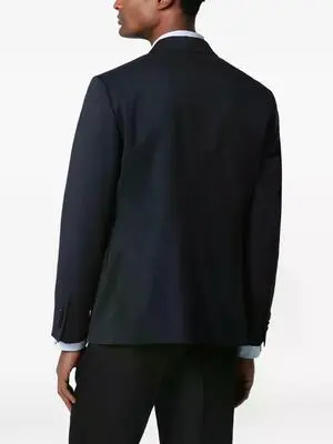 LARDINI Wool Double-breasted Jacket - Blue