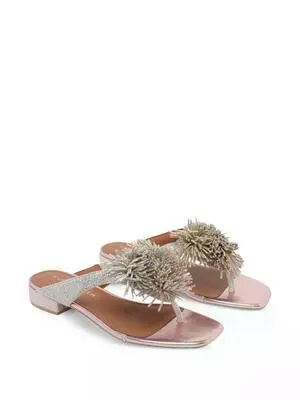 Kurt Geiger Metal Pompom T-bar Sandals