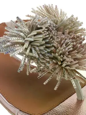 Kurt Geiger Metal Pompom T-bar Sandals