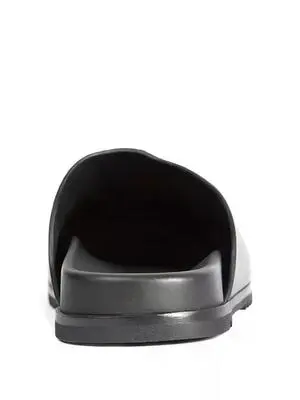 Rick Owens Leather Flat Mules - Black