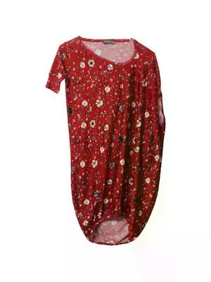 Alexander McQueen Floral Draped Asymmetrical Dress