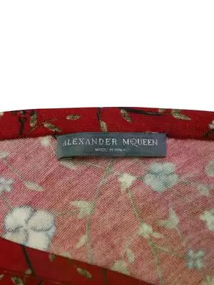 Alexander McQueen Floral Draped Asymmetrical Dress
