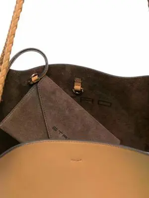 Etro Braided-handle Shoulder Bag - Neutrals