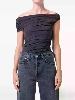 AGOLDE Draped Bodysuit - Grey