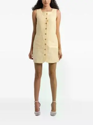 Posse Button Sleeveless Mini Dress