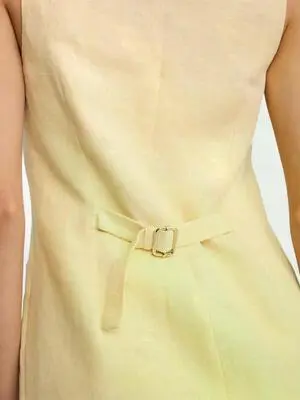 Posse Button Sleeveless Mini Dress