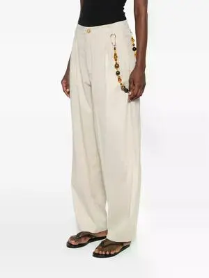 DARKPARK Beaded Trousers - Neutrals