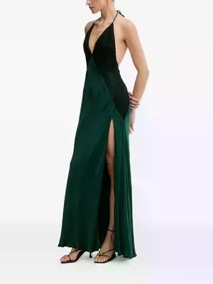 Bardot Estrella Lace-detail Side-slit Maxi Dress