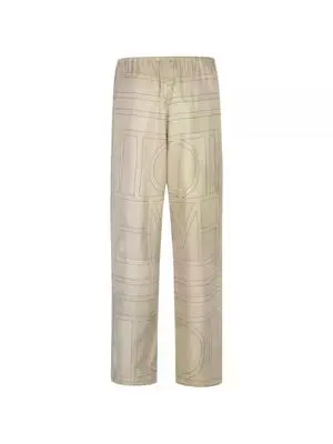 TOTEME Monogram Silk Trousers Neutrals
