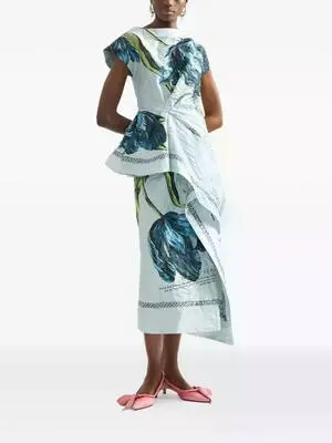 Erdem Floral Asymmetric Top