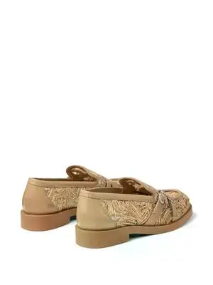 JIMMY CHOO Kalia Loafers With Strap Detail - Neutrals