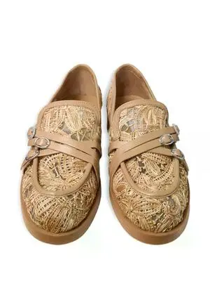 JIMMY CHOO Kalia Loafers With Strap Detail - Neutrals