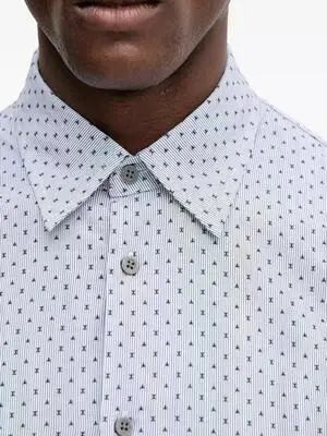Armani Exchange Patterned Button-down Shirt - Blue