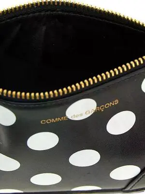 Comme Des Garçons Polka Dot Print Zip Closure - Black