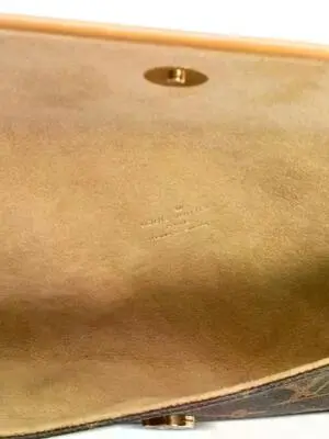 LOUIS VUITTON 1998 Pm Twin Clutch - Brown