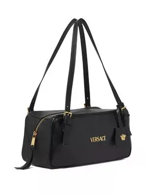 Versace Logo-plaque Shoulder Bag - Black