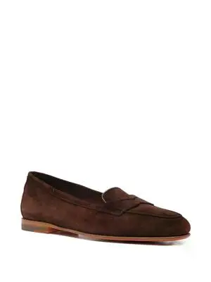 Santoni Carla Suede Penny Loafers