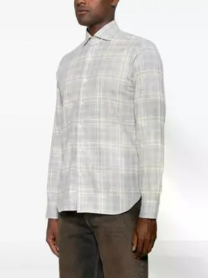 BARBA NAPOLI Plaid Buttoned Shirt - Grey