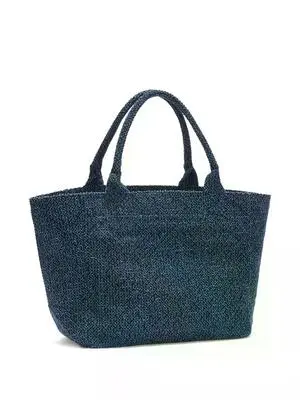 GANNI Medium Denim Graphic Tote Bag