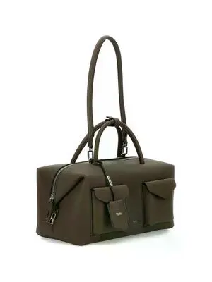 Max Mara Medium Folded-sides Leather Tote Bag - Green