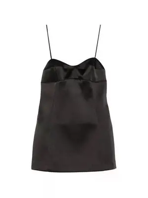 RÓHE Sleeveless Top With Spaghetti Straps - Black