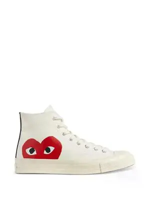 CONVERSE X COMME DES GARONS PLAY Heart Print High Top Sneakers