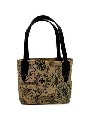 Chrome Hearts Graphic Pattern Beach Bag - Neutrals