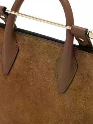Strathberry Mini Tote With Chain Detail - Brown