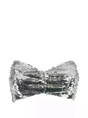 Simone Rocha Sequin Bandeau Top - Silver