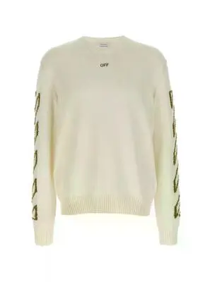 Off-white Embroidered Sweaters For Men