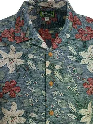 MONTBELL Floral Button Shirt - Blue