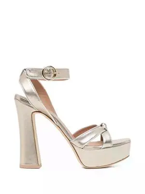 MALONE SOULIERS 125mm Rudi Platform Sandals - Gold