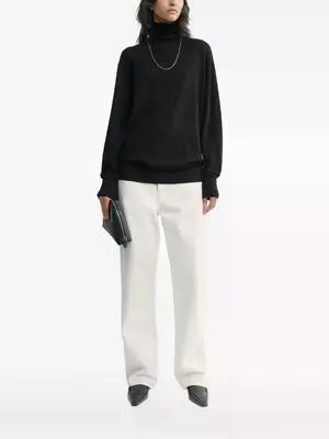 TOTEME Roll-neck Wool Sweater - Black